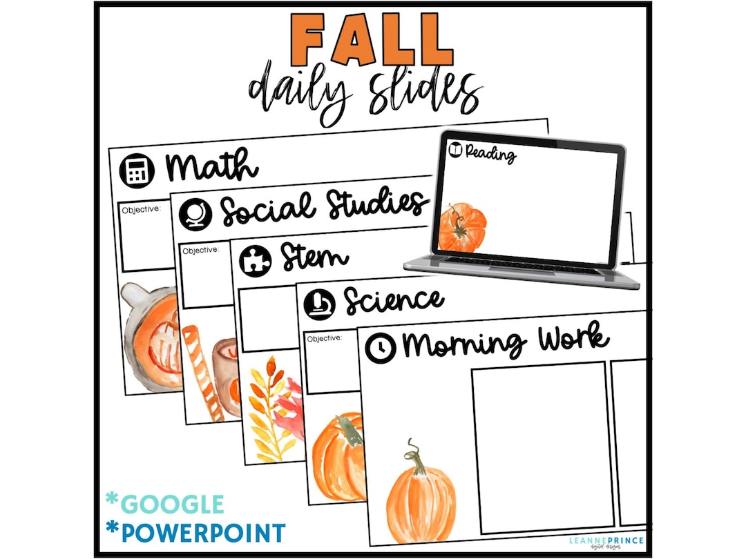 FALL Google Slides and Powerpoint Templates, Digital Classroom ...