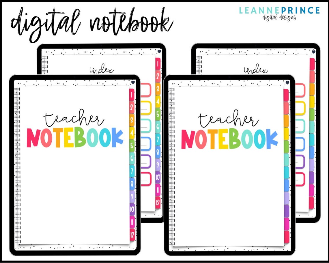 Goodnotes Digital Teacher Notebook RAINBOW | Etsy