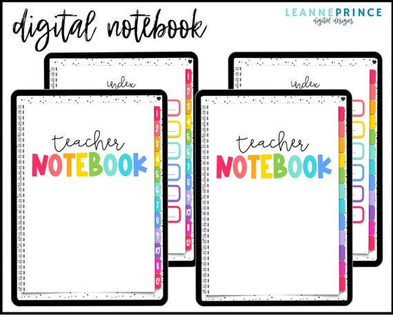 Goodnotes Digital Teacher Notebook RAINBOW | Etsy