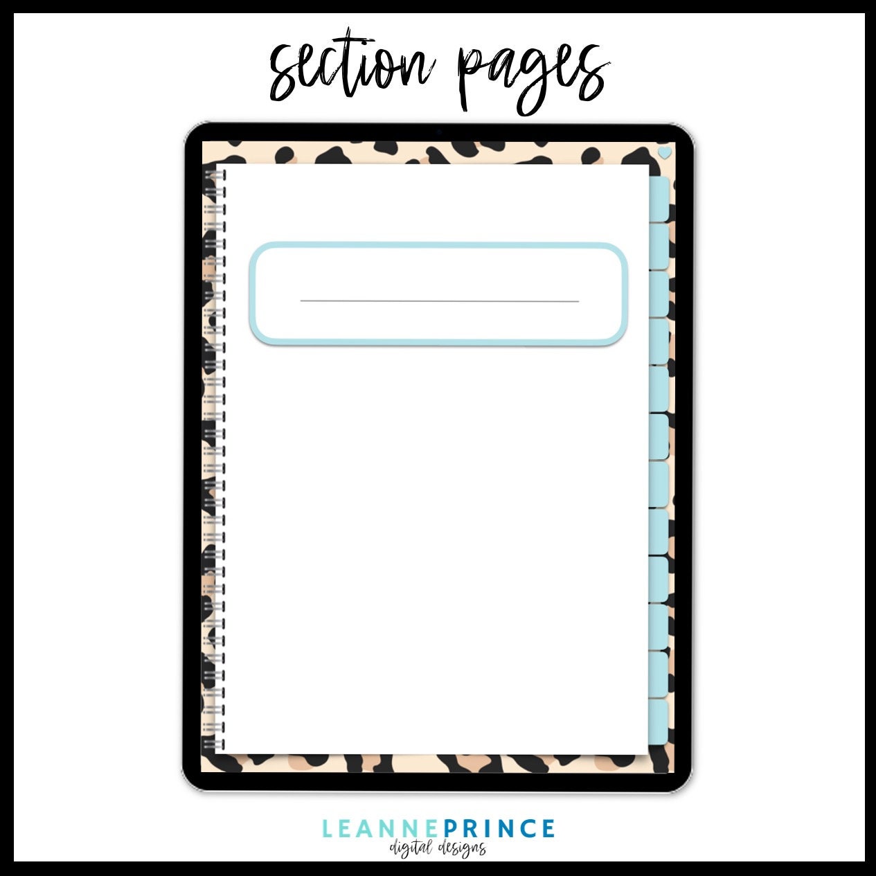Goodnotes Digital Teacher Notebook LEOPARD - Etsy