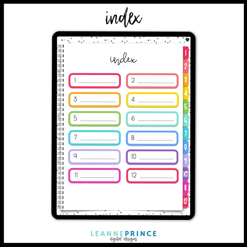 Goodnotes Digital Teacher Notebook RAINBOW iPad Notebook - Etsy