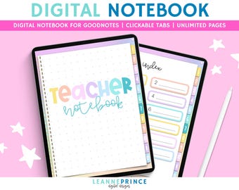 Goodnotes Digital Teacher Notebook RAINBOW - Etsy
