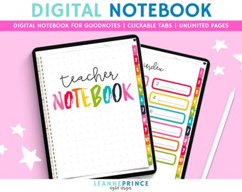 Goodnotes Digital Teacher Notebook RAINBOW - Etsy