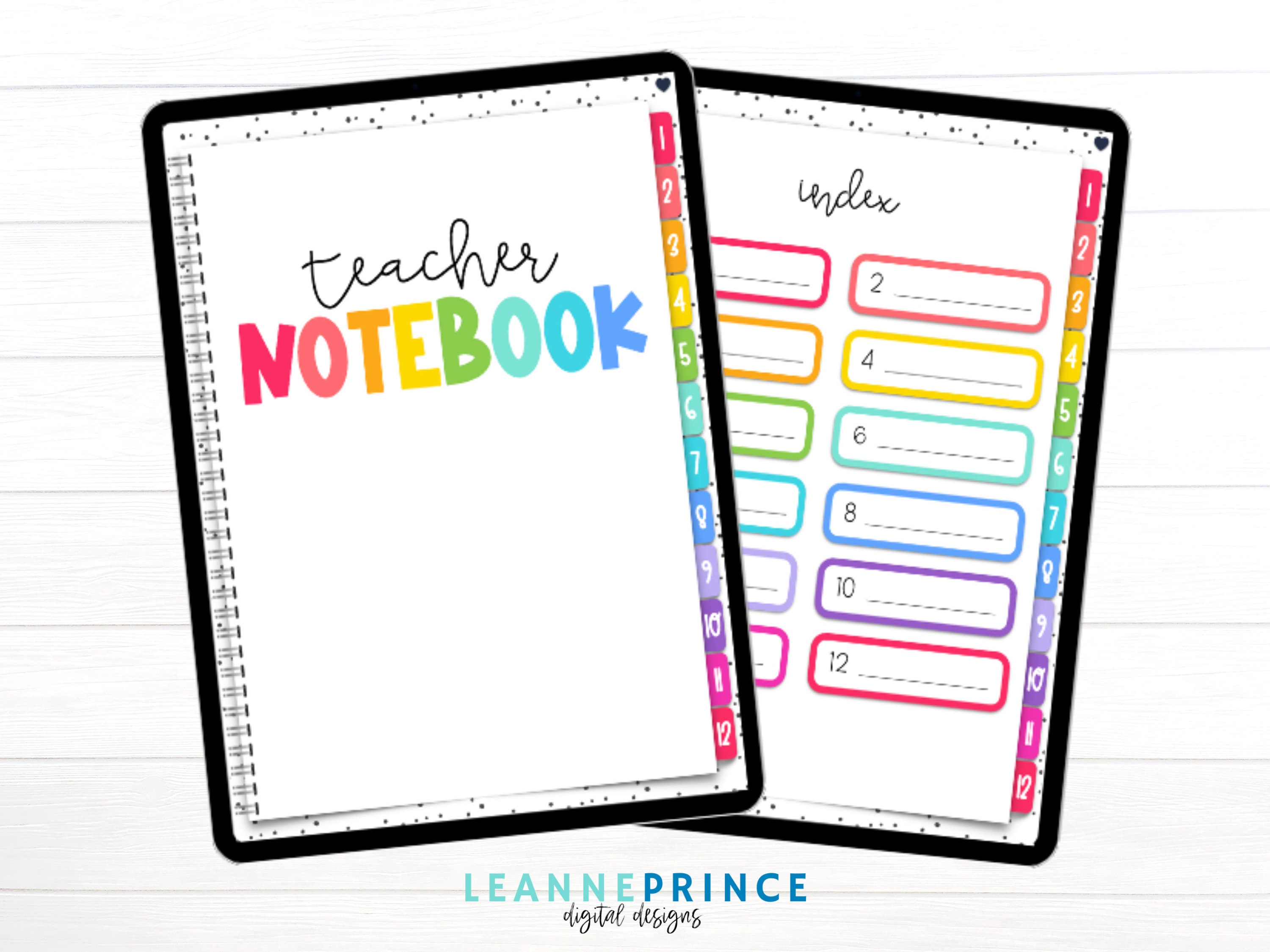 Goodnotes Digital Teacher Notebook RAINBOW - Etsy