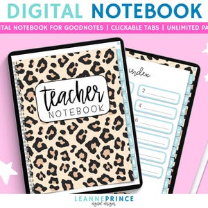 Goodnotes Digital Teacher Notebook LEOPARD iPad Notebook - Etsy