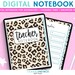 Goodnotes Digital Teacher Notebook LEOPARD iPad Notebook - Etsy