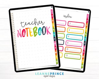 Goodnotes Digital Teacher Notebook RAINBOW - Etsy