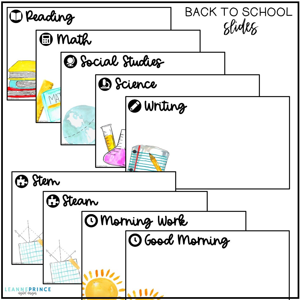 Back to School Google Slides and Powerpoint Templates, Digital ...