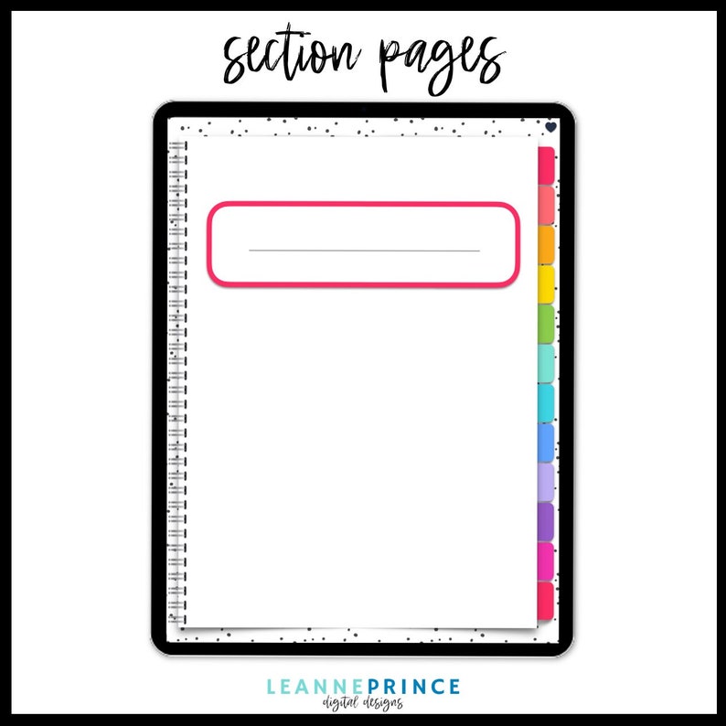 Goodnotes Digital Teacher Notebook RAINBOW iPad Notebook - Etsy