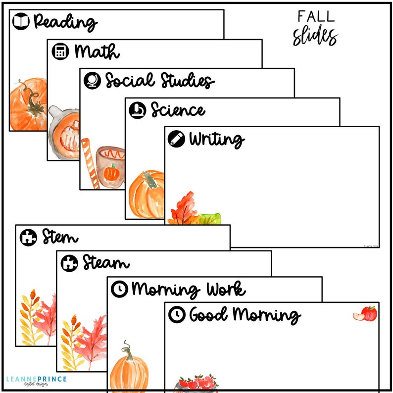 FALL Google Slides and Powerpoint Templates, Digital Classroom ...