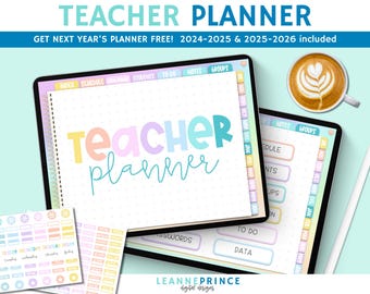 Teacher Planner 2025-2026 Printable Planner - Etsy