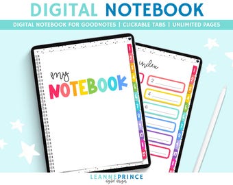 Goodnotes Digital Teacher Notebook RAINBOW iPad Notebook - Etsy
