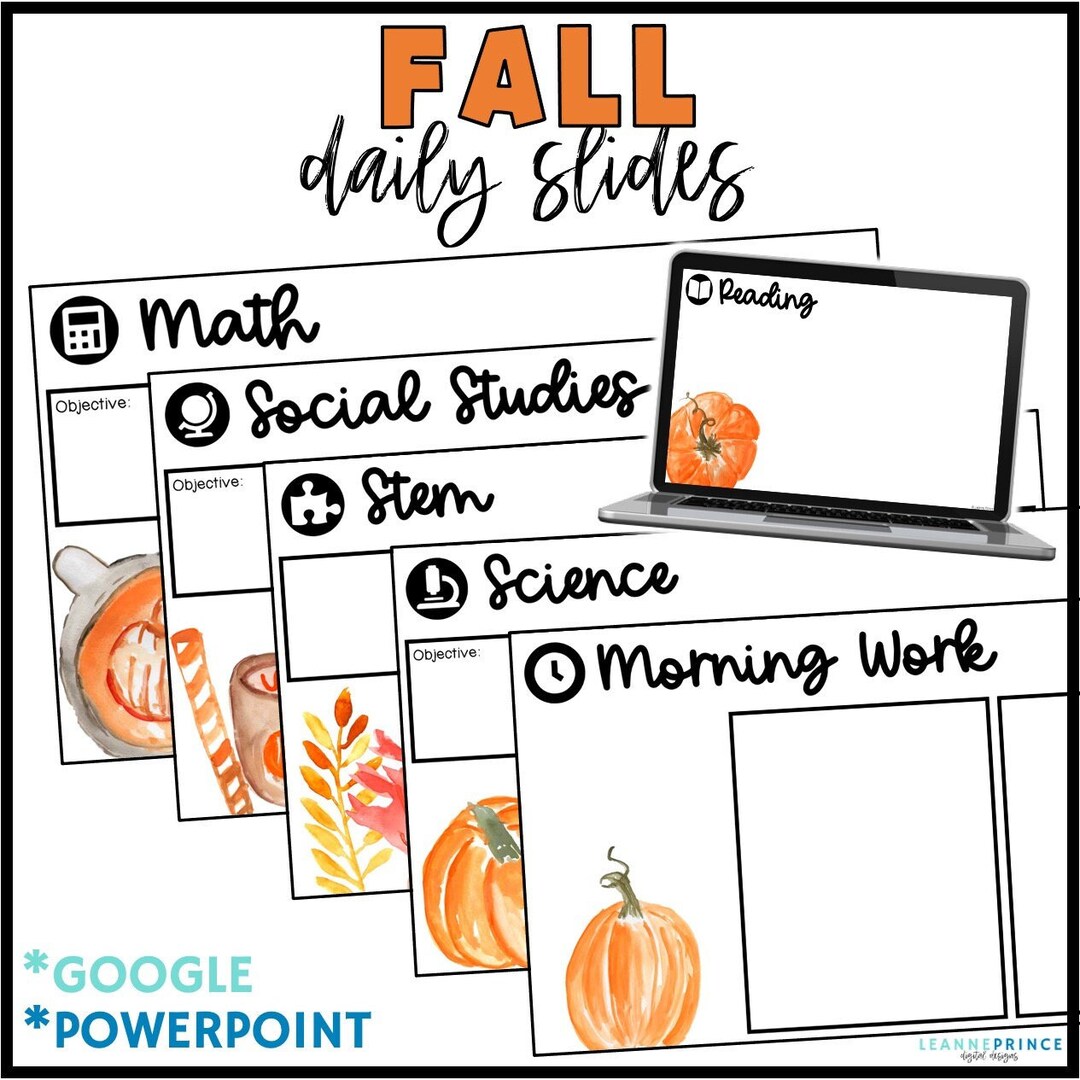 FALL Google Slides and Powerpoint Templates Digital Classroom - Etsy