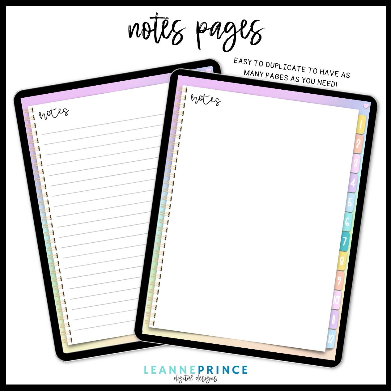 Goodnotes Digital Teacher Notebook PASTEL - Etsy