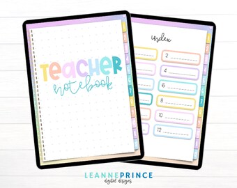 Goodnotes Digital Teacher Notebook RAINBOW - Etsy