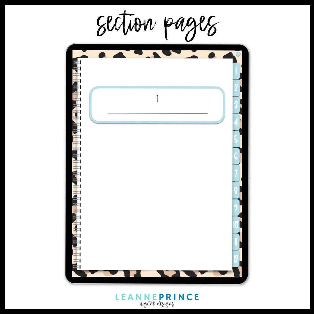 Goodnotes Digital Teacher Notebook LEOPARD iPad Notebook - Etsy