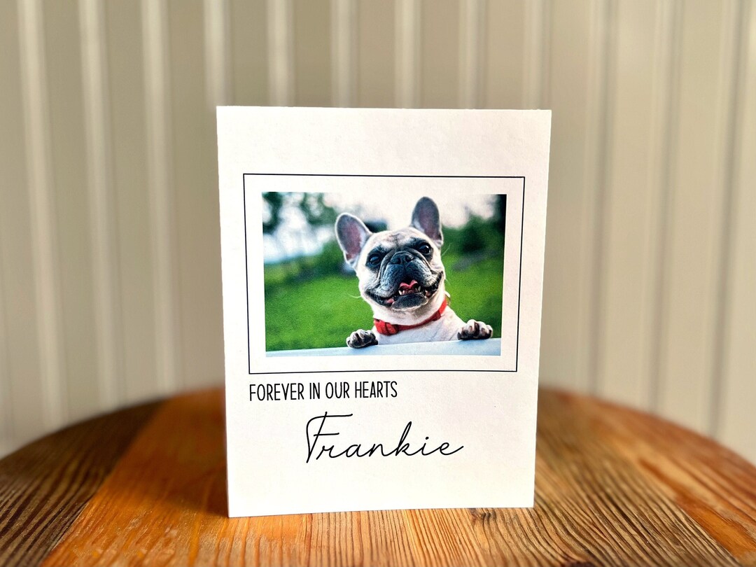 Custom Pet Photo Sympathy Card: Personalized Dog Loss Card - Etsy
