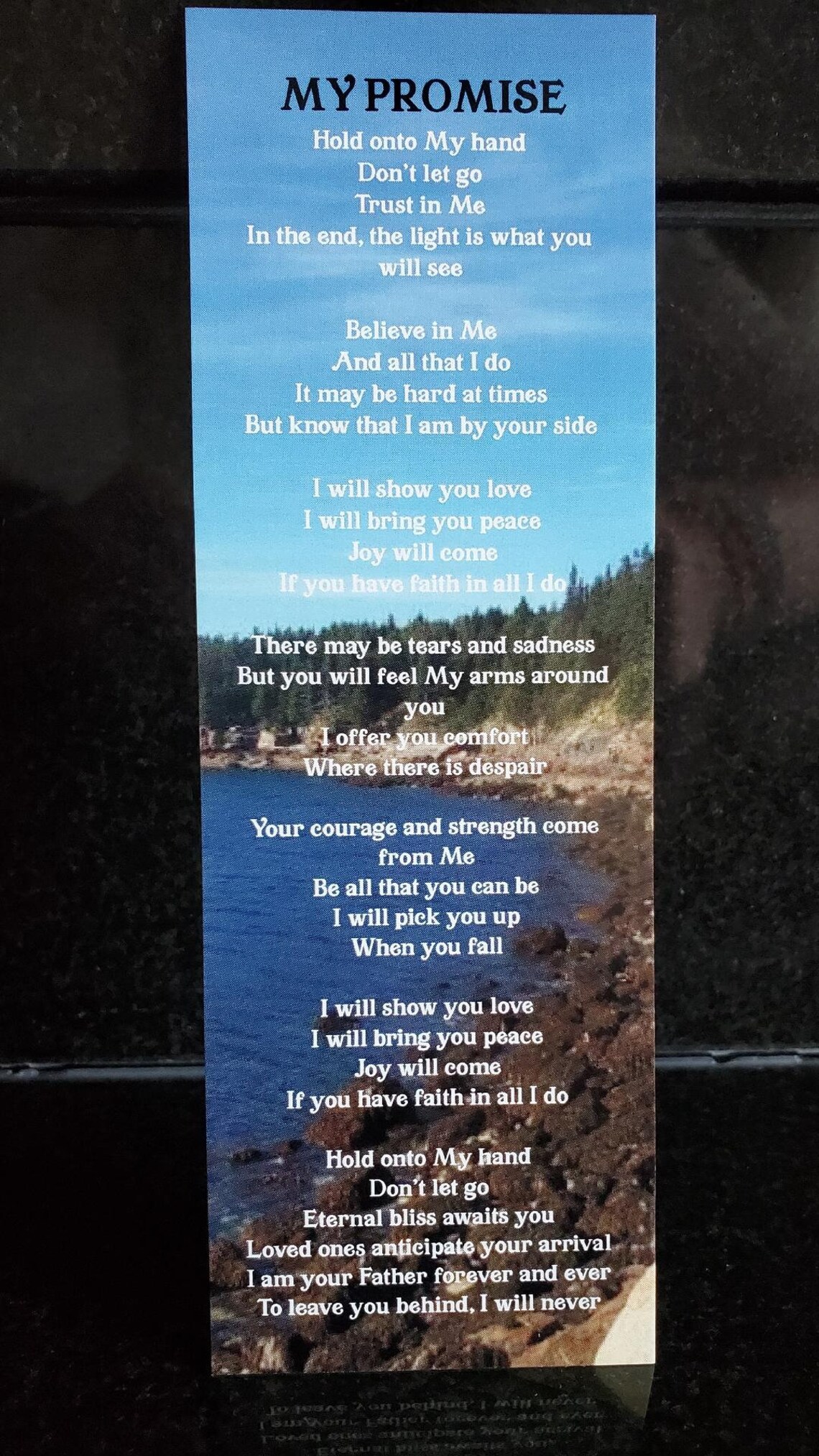 My Promise Bookmark (loss, Grief & Hope) - Etsy