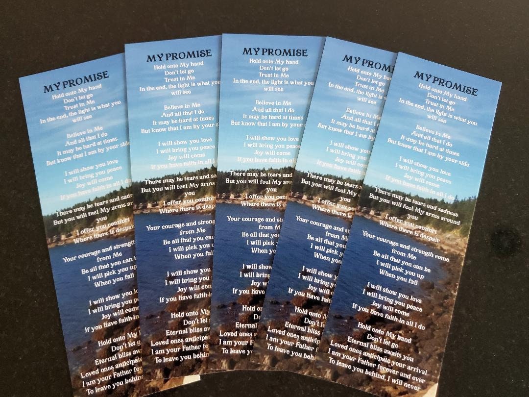 My Promise Bookmark (loss, Grief & Hope) - Etsy