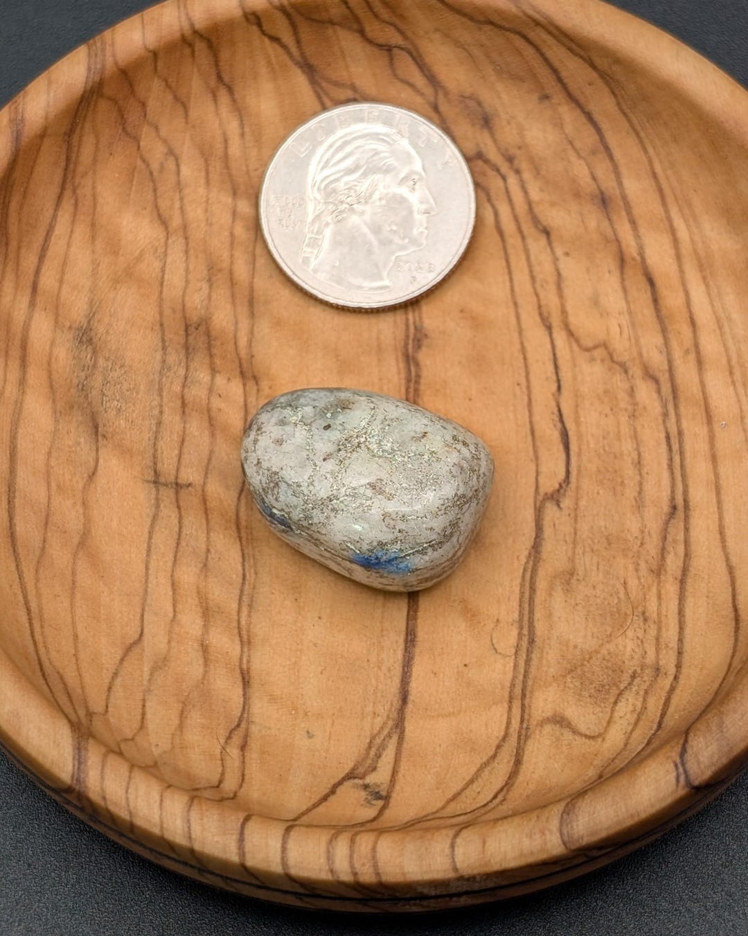 K2 Stone Tumbled Stone, 13g Polished Genuine Azurite in Granite From K2 Mountain Pakistan - Etsy