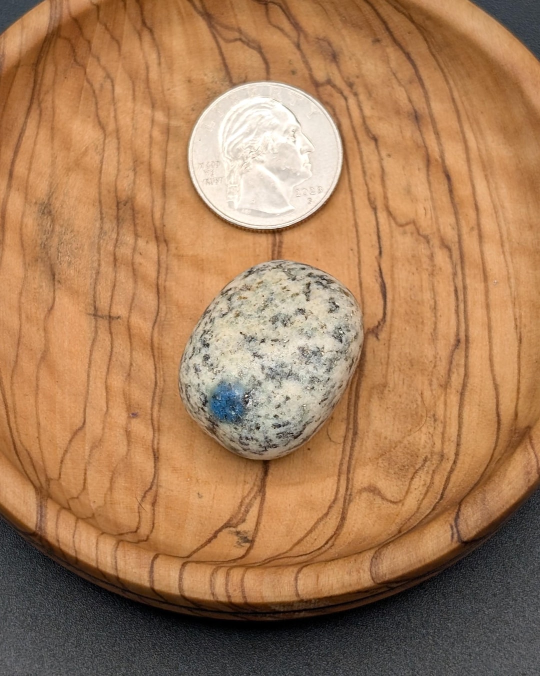 K2 Stone 19g Tumble, Azurite in Granite From K2 Mountain Pakistan - Etsy