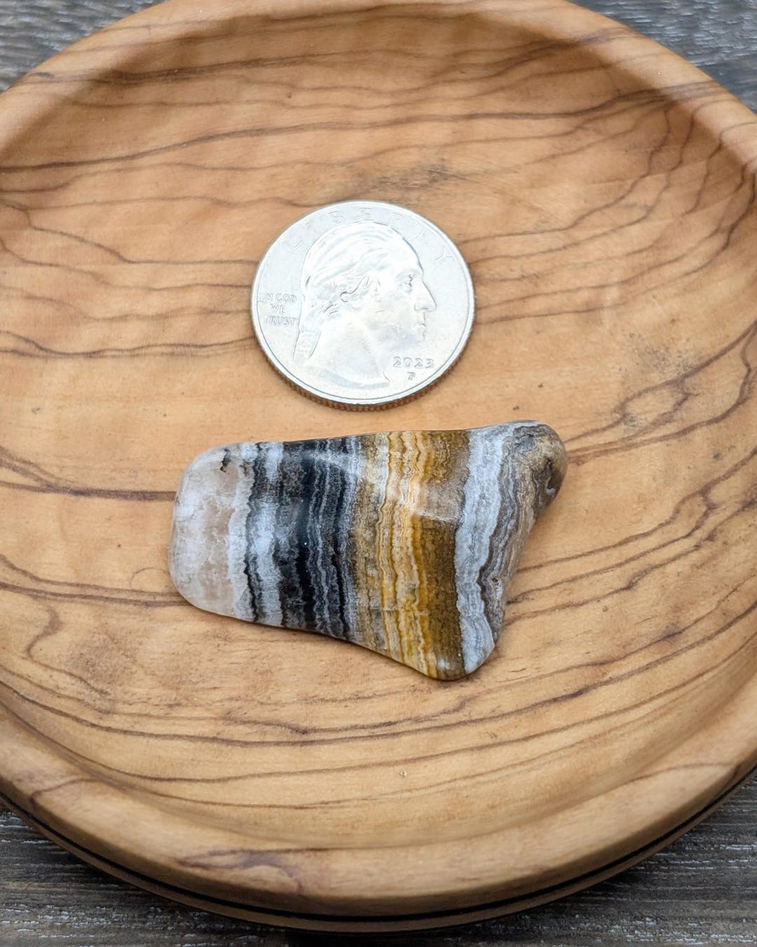 Banded Calcite 15g Tumbled Natural Stone, Pocket, Palm, Decor, Bc2 - Etsy