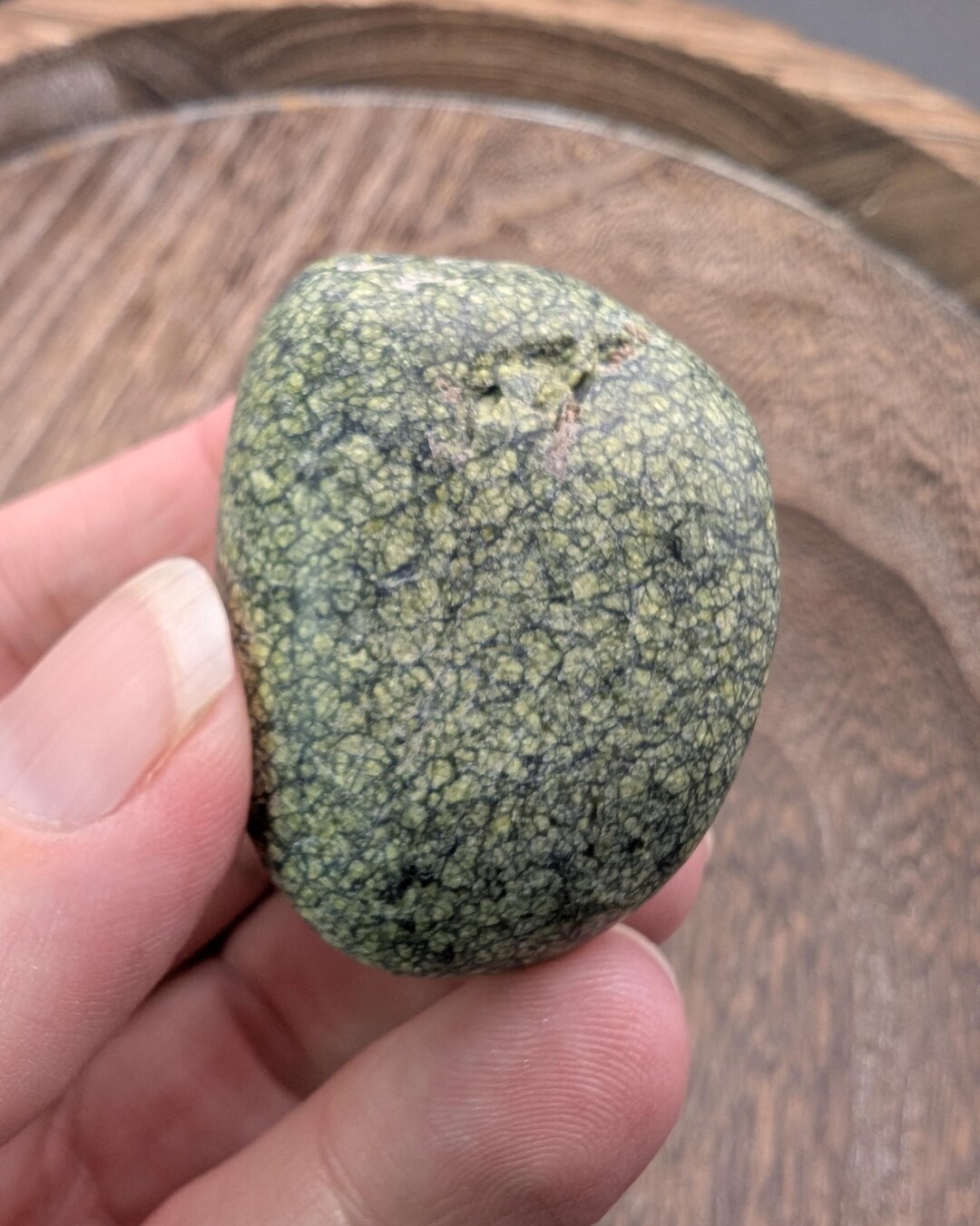 Serpentine With Asterite Tumbled Stone, 36g Semi Polished Natural ...