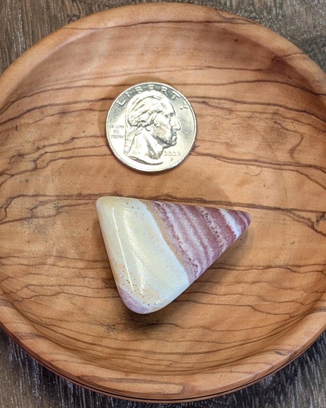 Banded Slate Tumbled Stone, 23g Polished Natural Crystal, Pocket Stone ...