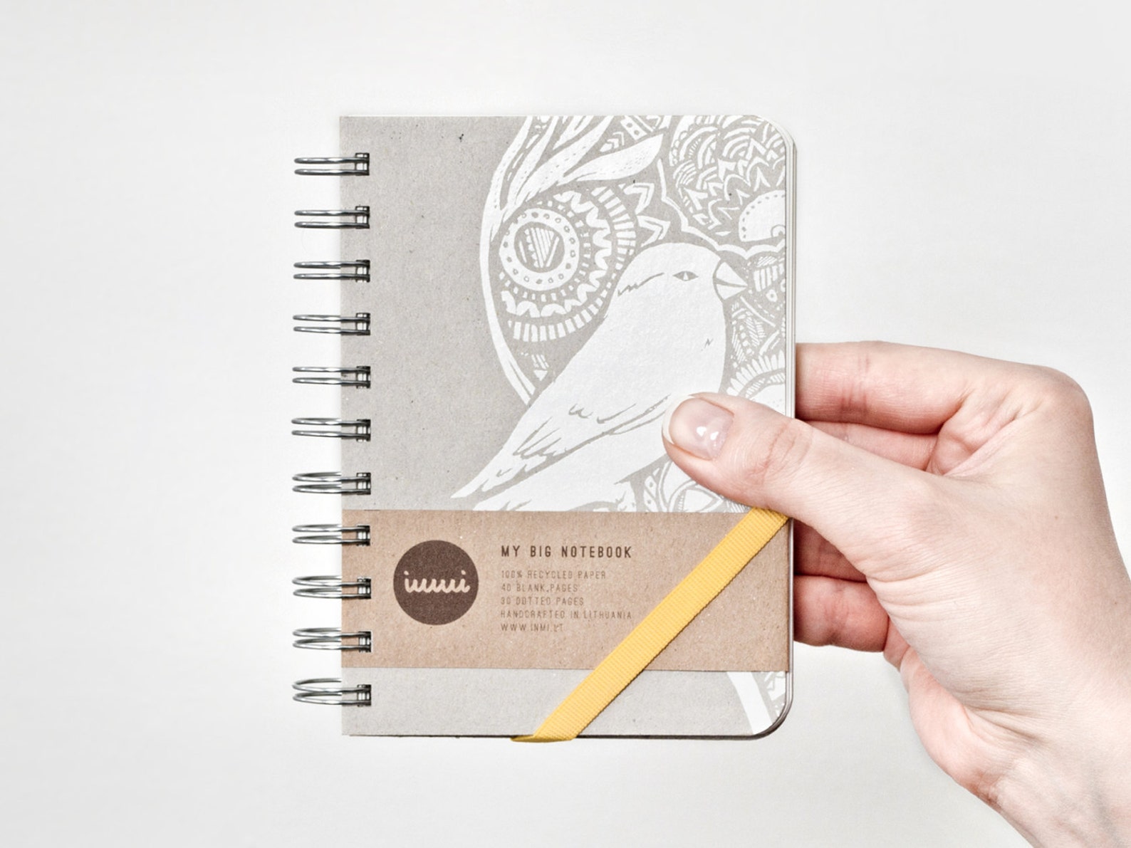 Notebook Handmade A6 Mini Pocket Journal Screenprinting BIRD Writers ...