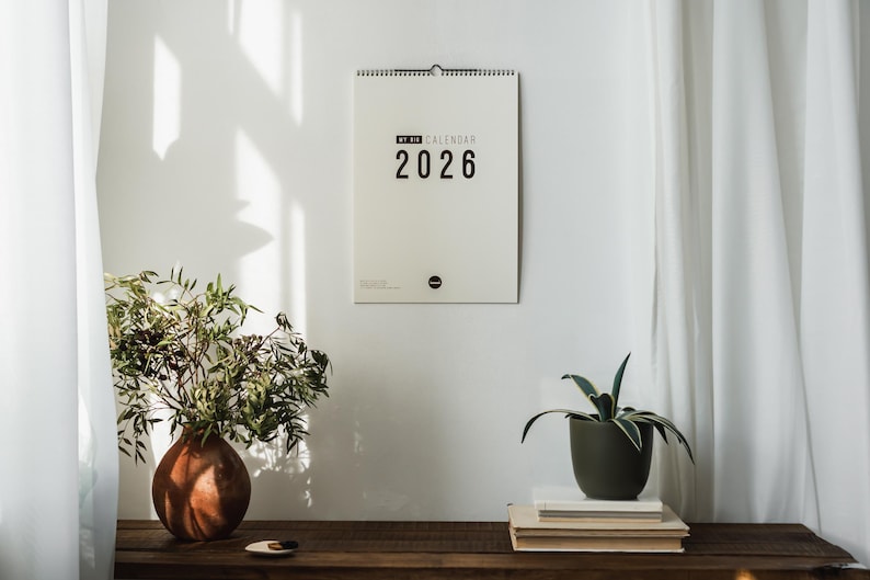 2026 Wall Calendar A4 or A3 Size Minimal Large Wall Planner Organiser ...