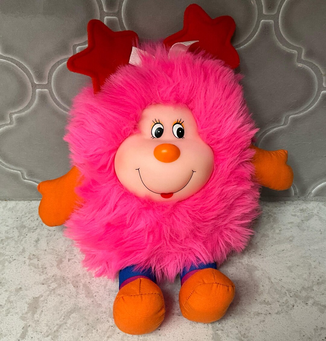 Adorable Vintage Dee-lite Pink Sprite Plushie- Rare Pink Rainbow Brite ...