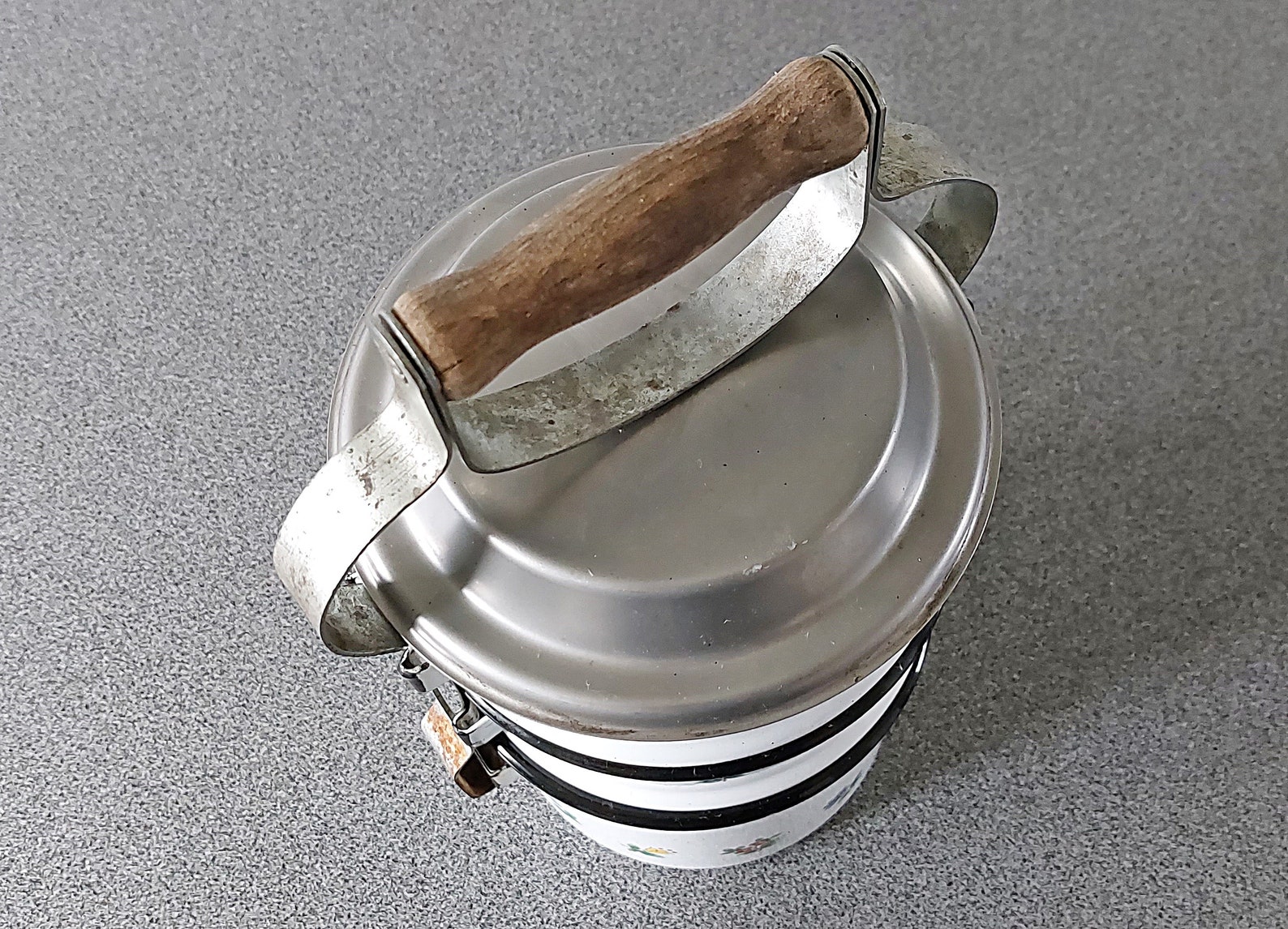 Vintage Nesting Pot Set Enamel Bowls Picnic Set Camping - Etsy