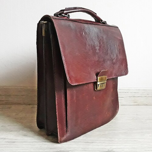 Vintage Style Handmade Dip Dye Leather Doctor Bag-cross Body | Etsy