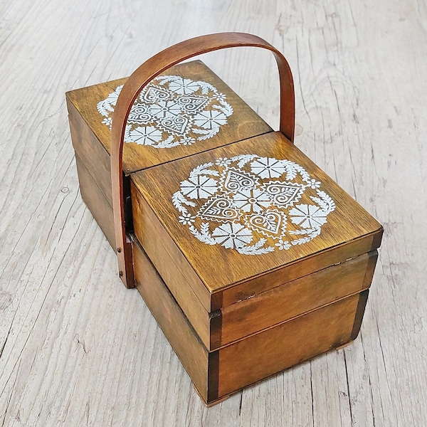 Wooden Sewing Box - Etsy