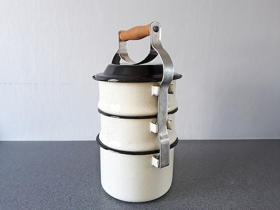 Vintage Nesting Pot Set Enamel Bowls Picnic Set Camping Dining | Etsy