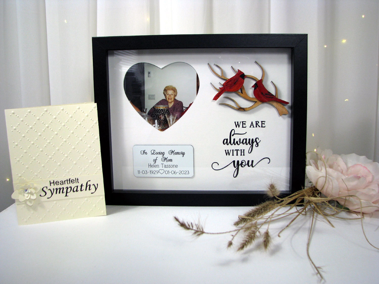 Cardinal Memorial 8x10 Picture Frame Gift, Personalized Memorial ...