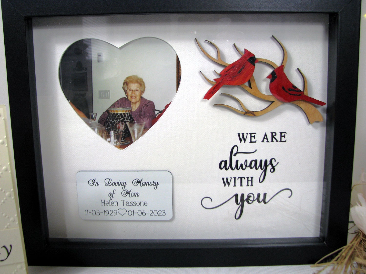 Cardinal Memorial 8x10 Picture Frame Gift, Personalized Memorial ...