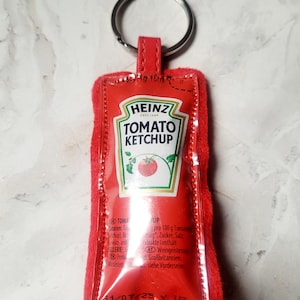 Recycled Ketchup Wrapper Keyring: Novelty Foodie Keychain - Etsy