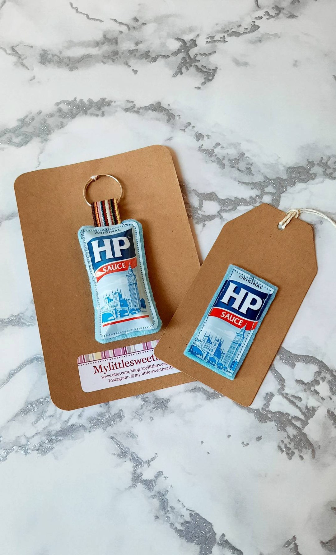 HP Sauce Sachet Keyring – Handmade Upcycled Gift - Etsy