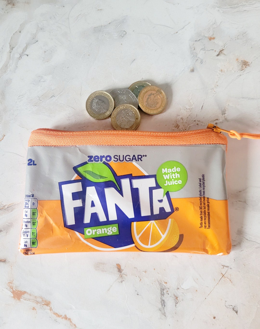 Fanta Orange Purse Handmade Using an Upcycled Drinks Wrapper for ...