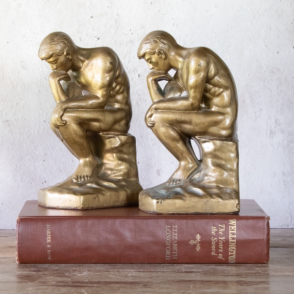 The Thinker Bookends - Etsy