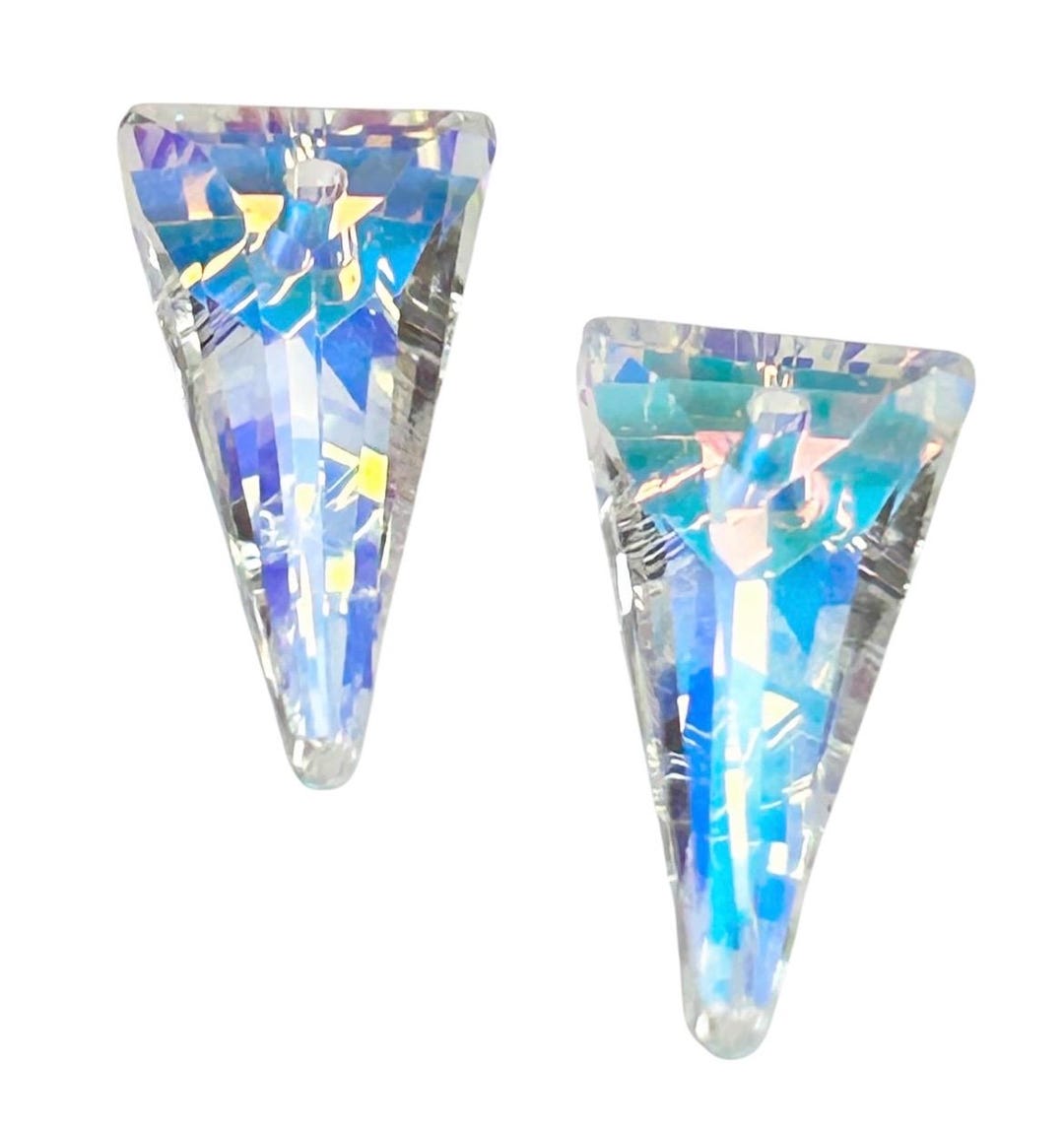 Spike Crystal AB Pendant Crystal 2pc | 20x10mm Drop 6480 Crystal ...