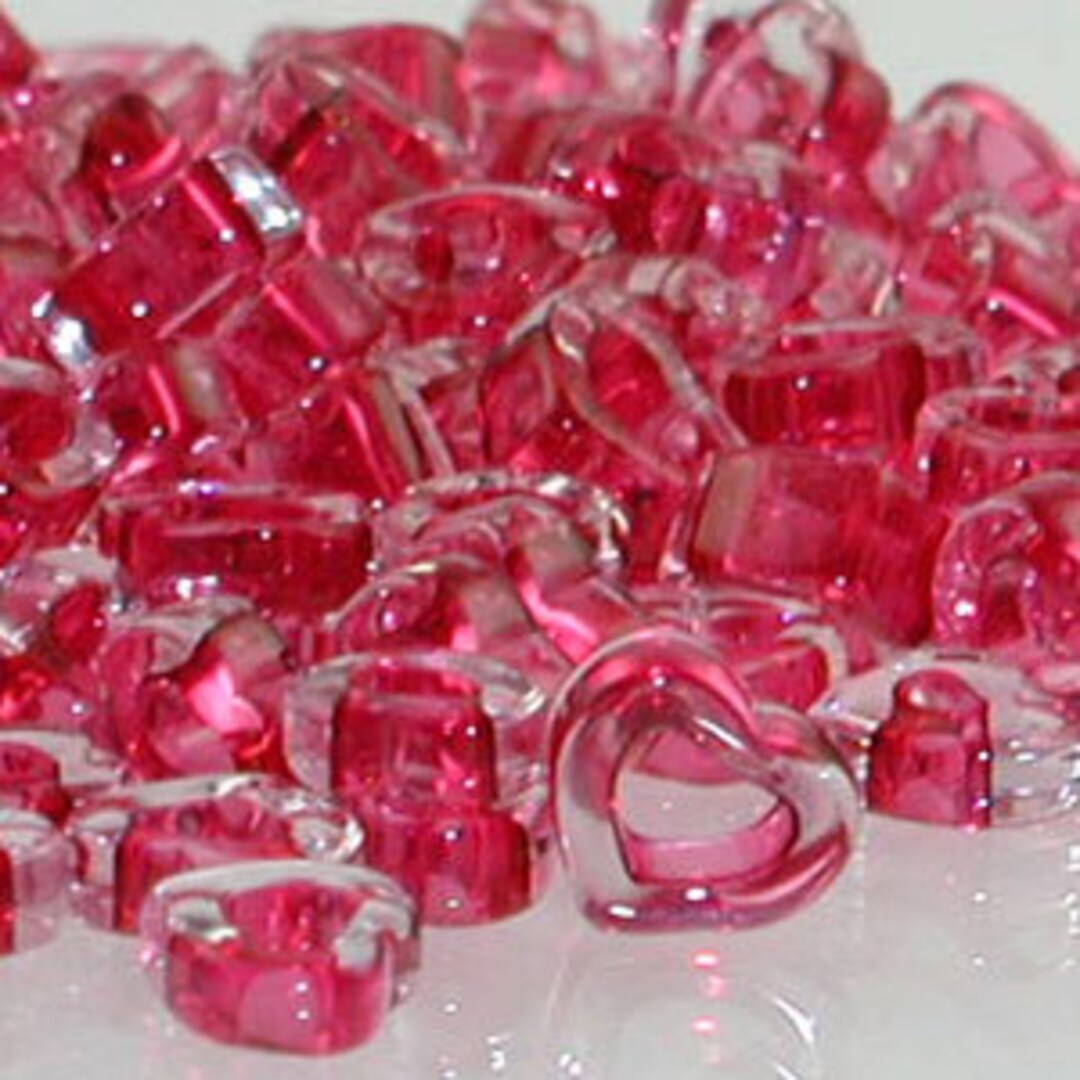 Heart Slices 18 27 Fuchsia Furnace Art Glass Heart Slices - Etsy