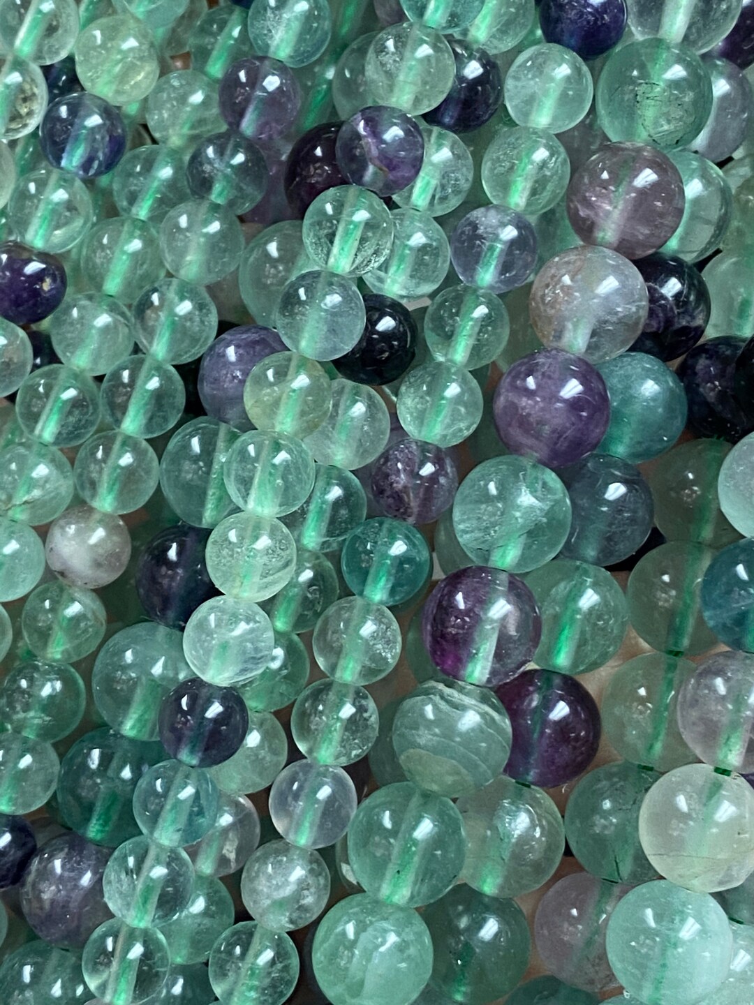 Fluorite Brazil Gemstone Bead Strand Genuine Authentic Natural Smooth ...