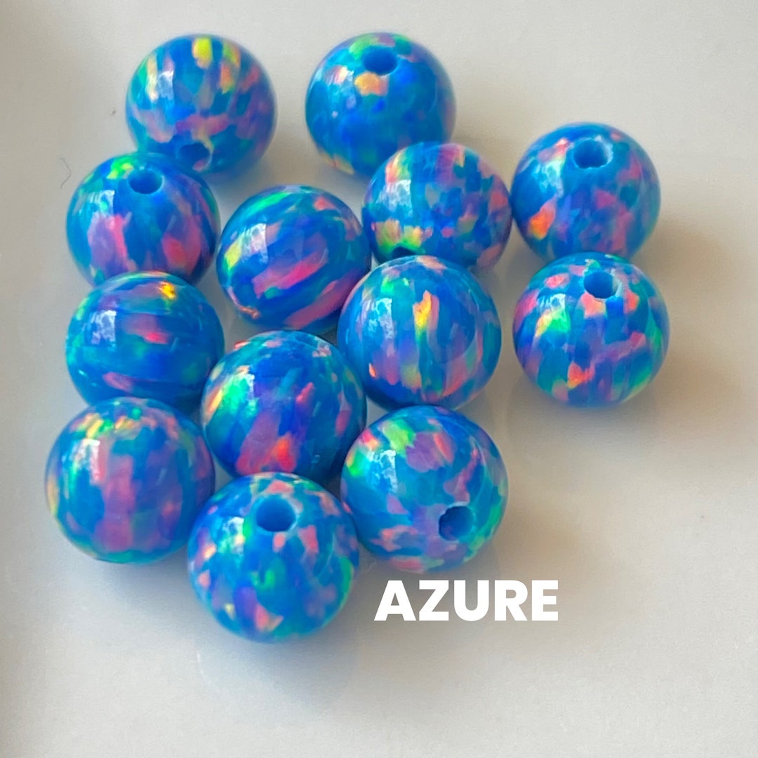 Azure Opal Smooth Round Bead 5mm Sparkling DIY Jewelry Making Gorgeous ...