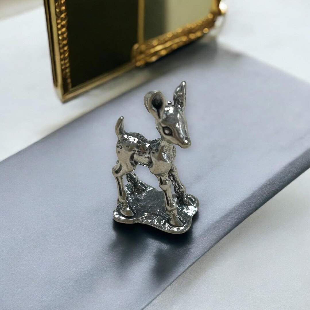 Vintage SS26 Fawn Charm | Sterling Silver Pendant 1 Pc. 20x10mm | W ...