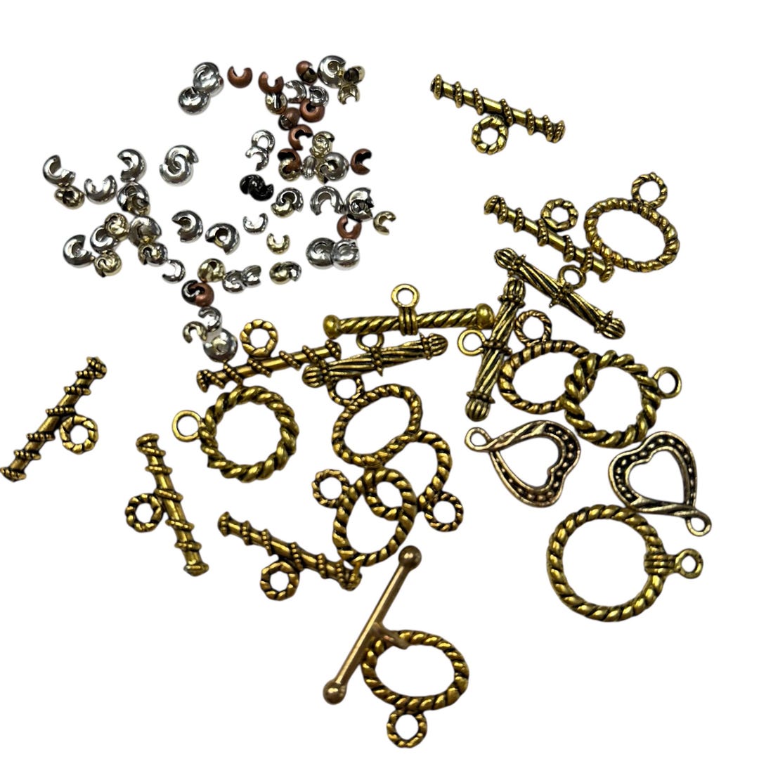 Lot 32 ~ Mixed Metal Toggles & Crimp Covers | as Pictured | New Destash ...