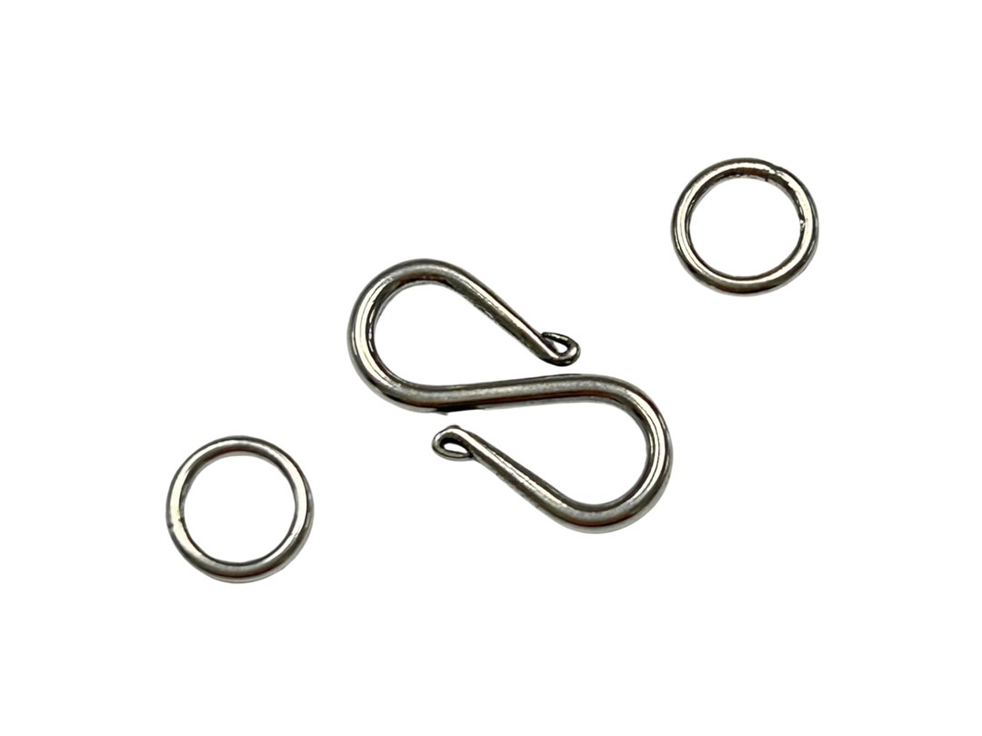 Clasp S-hook Simple Sterling Silver Hook Clasp 15x6mm Hook (1pc) Great ...