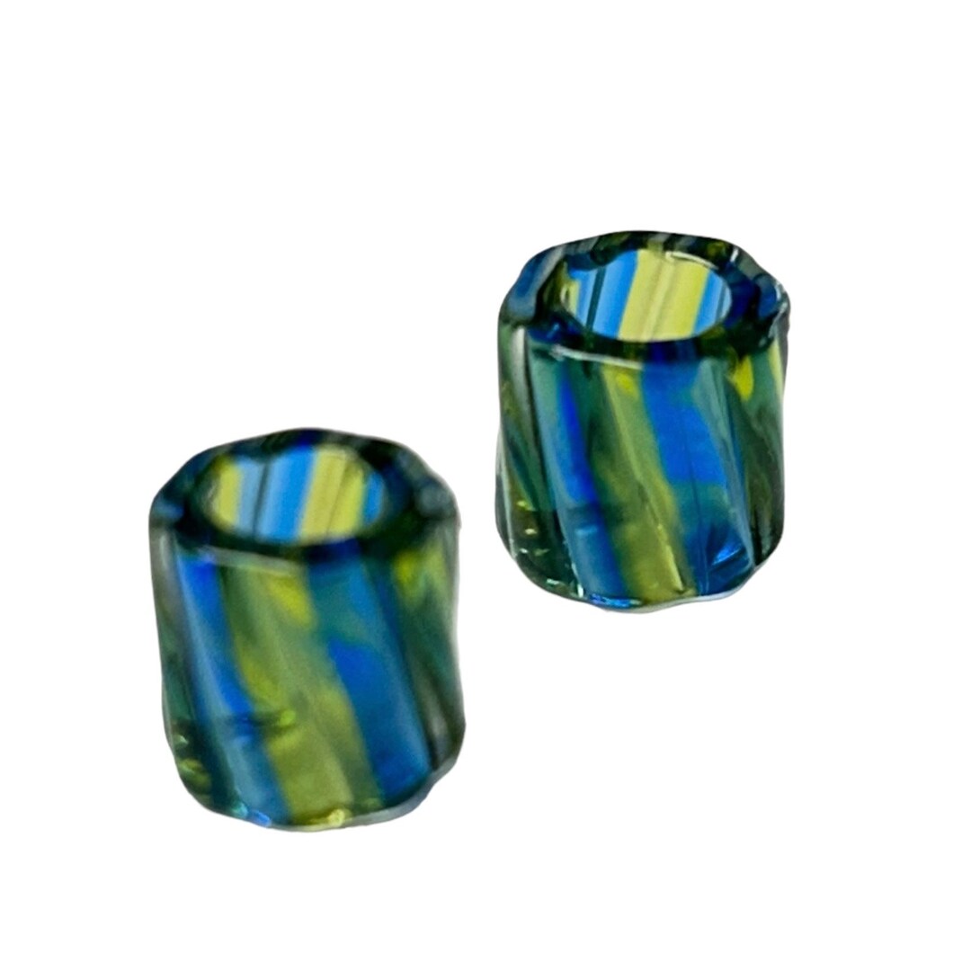 Dragonfly Twists ~ Furnace Art Glass Beads 2pc Pair DIY Jewelry Making ...