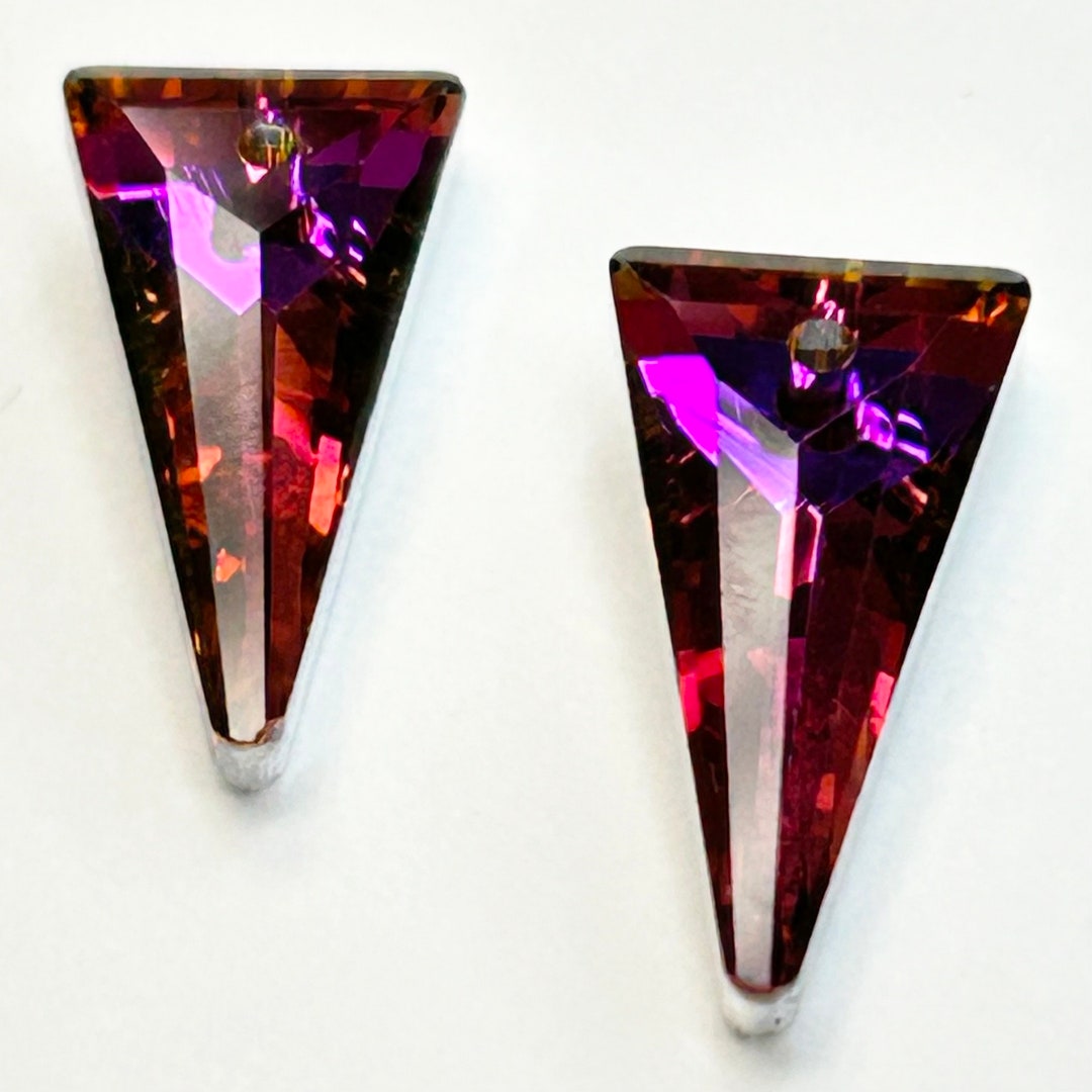 Spike Astral Pink Pendant Crystal 2pc 20x10mm Drop 6480 Crystal ...